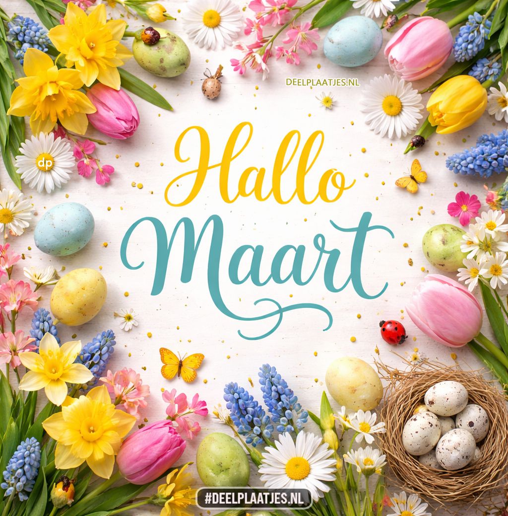Gratis Hallo maart Plaatje | Deel via WhatsApp & Social Media