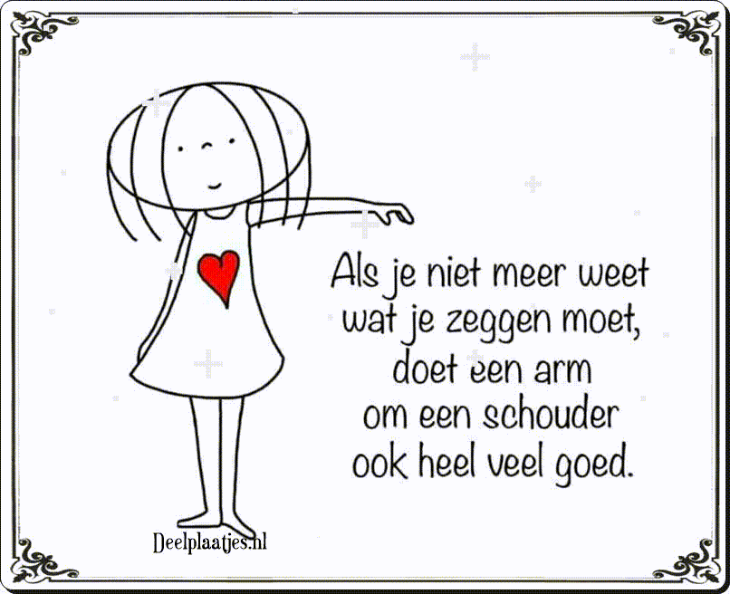 Gifplaatje Als je niet weet wat te zeggen helpt een omhelzing - Delen ...