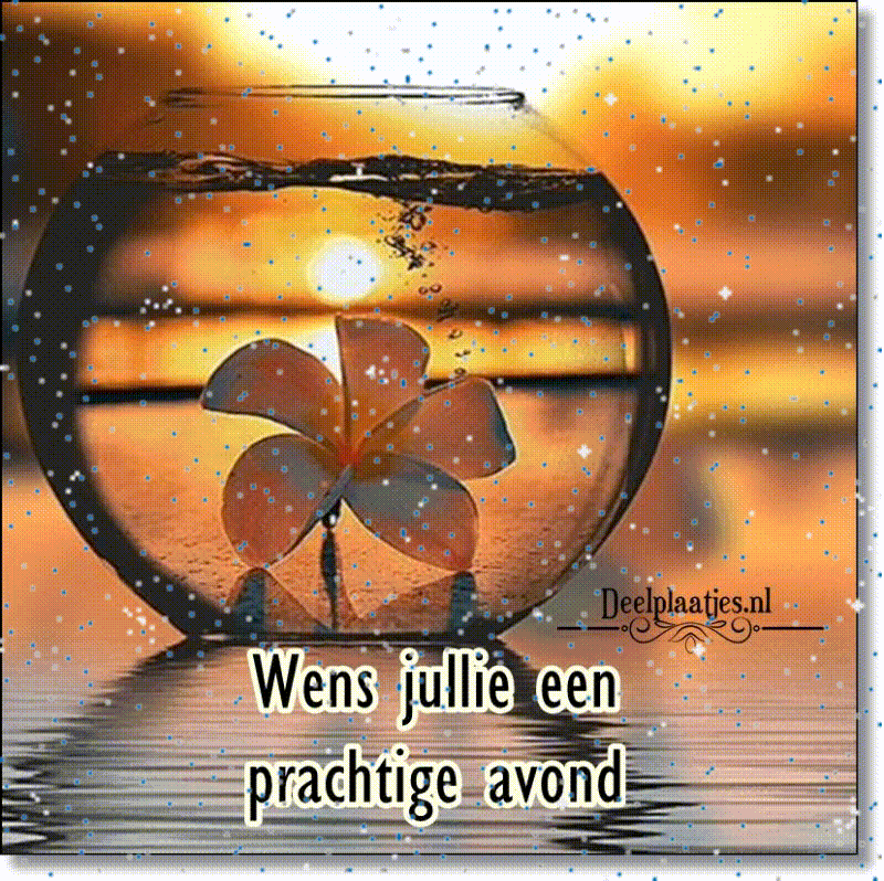 Gratis gifplaatje Fijne avond 83 - plaatjes delen met Whatsapp of social media
