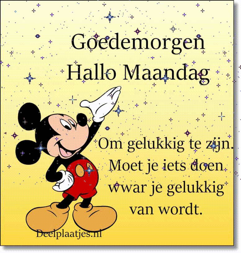 Gifplaatje Hallo maandag - plaatjes delen met Whatsapp of social media