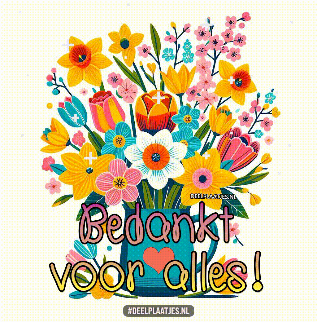 Gifplaatje Bedankt voor alles - plaatjes delen met WhatsApp of social media
