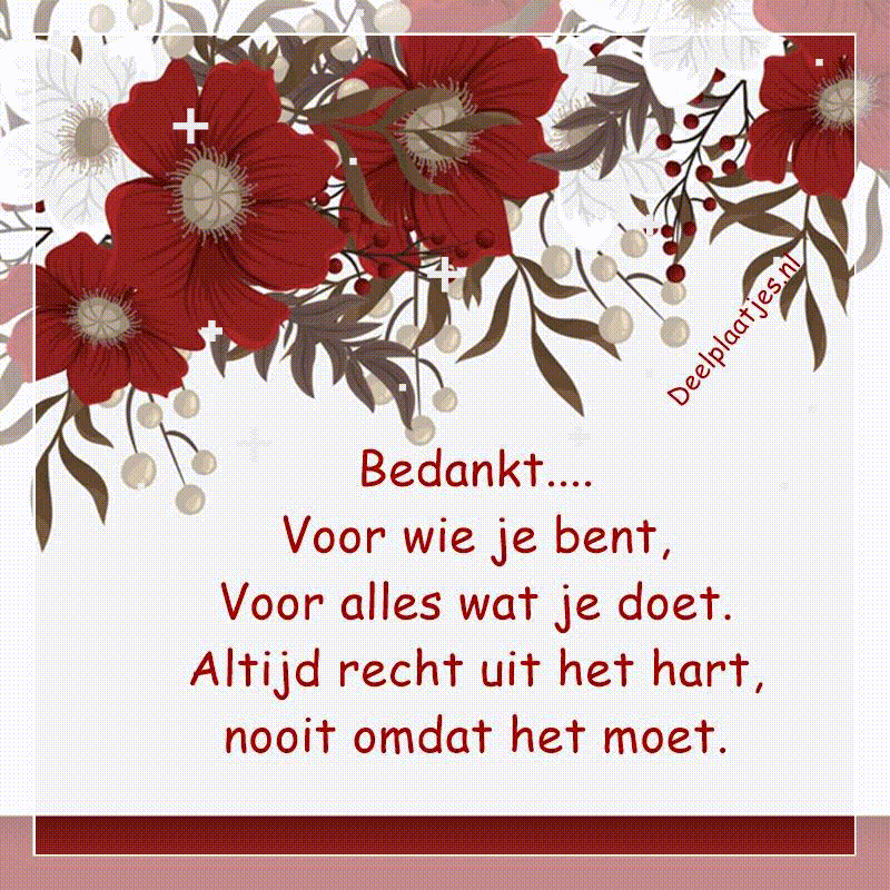 Gifplaatje Bedankt voor wie je bent en voor alles wat je doet - Delen ...