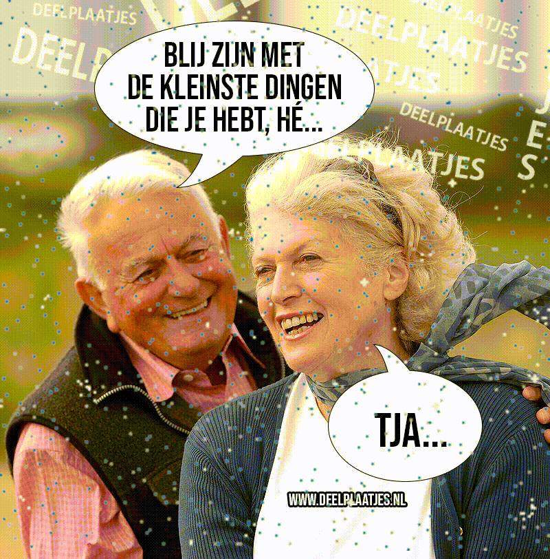 Gifplaatje Blij zijn met de kleinste dingen - plaatjes delen met Whatsapp of social media