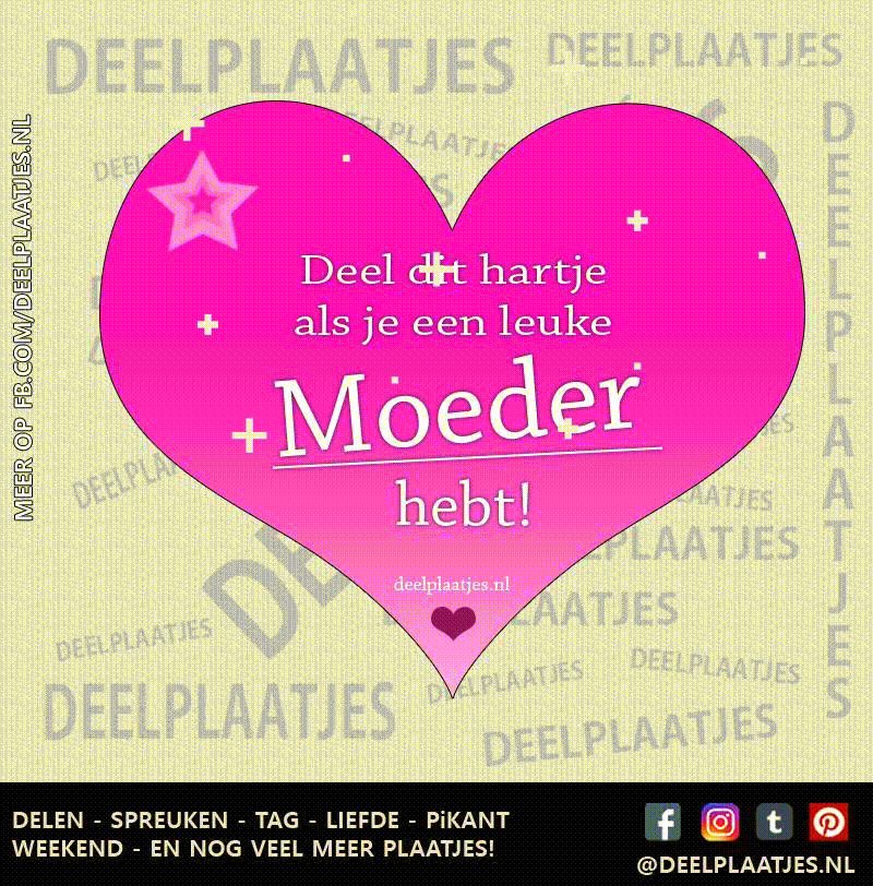 Gifplaatje Deel dit hartje als je een leuke moeder hebt - plaatjes ...