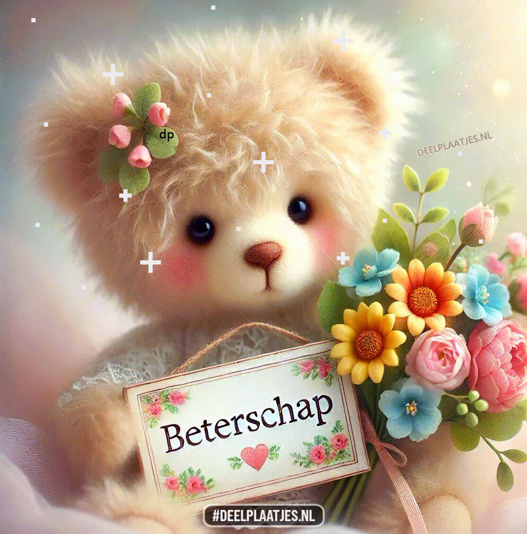 Gifplaatje Een lief knuffeltje om iemand op te beuren - Delen via WhatsApp