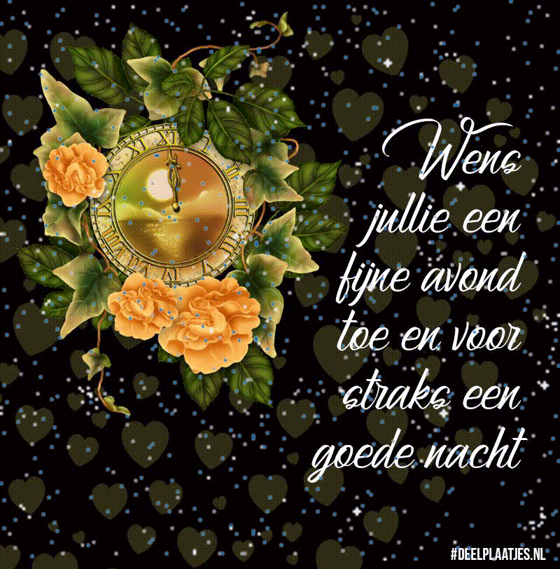 Gifplaatje Fijne avond gewenst 2 - plaatjes delen met Whatsapp of ...