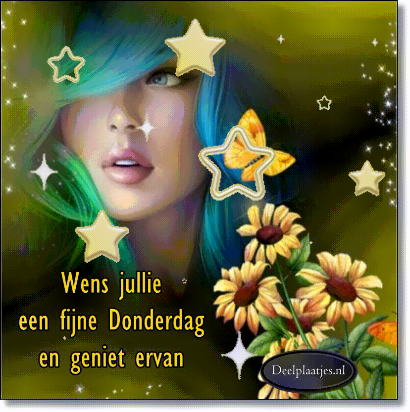 Gratis gifplaatje Wens jullie een fijne donderdag en geniet ervan ...