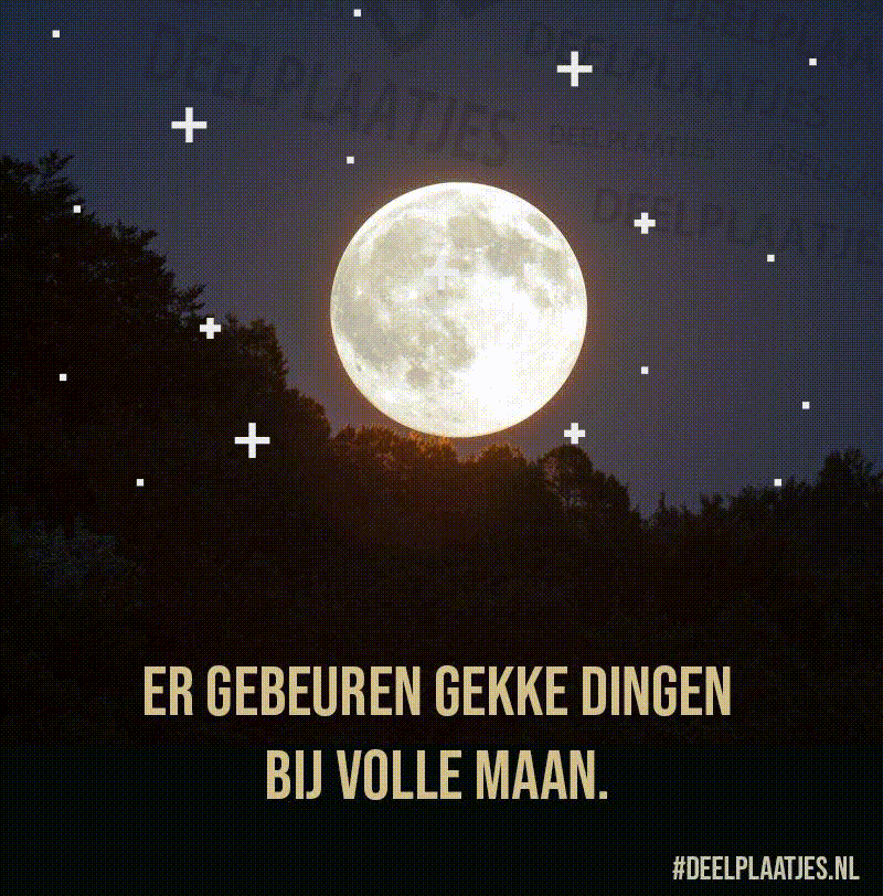 Gifplaatje Gekke dingen bij volle maan - Delen via WhatsApp