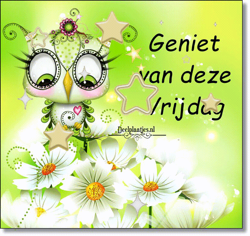 Gratis gifplaatje Geniet van deze vrijdag om het weekend goed te ...