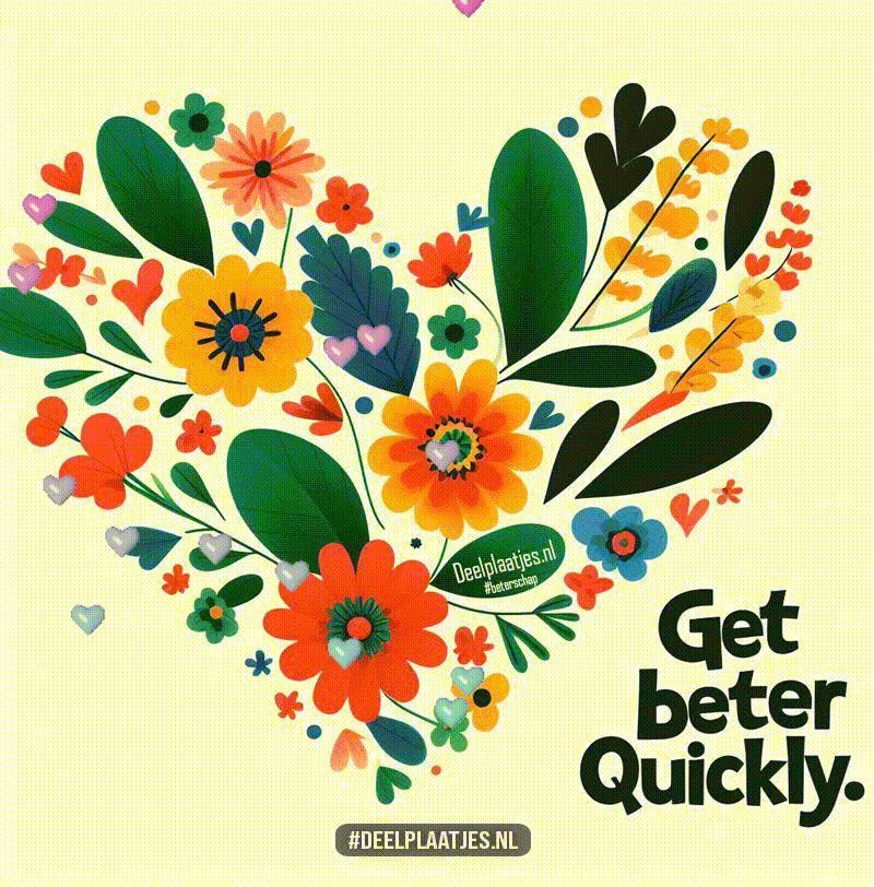 Gifplaatje Get better quickly 2 - plaatjes delen met Whatsapp of social ...