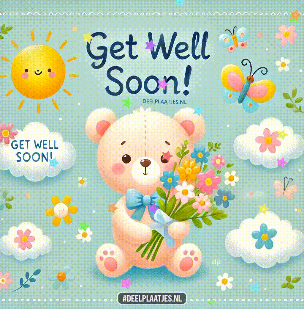 GIF image Get well soon! heartwarming image to wish recovery - share ...