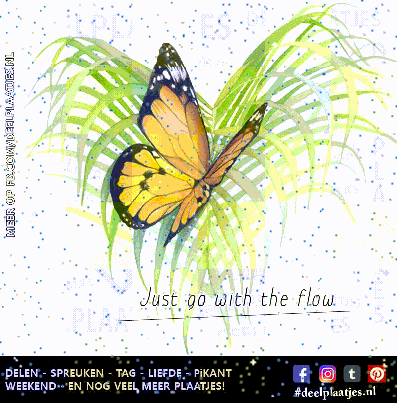 Gratis gifplaatje Go with the flow 2 - plaatjes delen met Whatsapp of ...