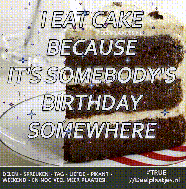 GIF image I eat cake - share pictures via WhatsApp or social media
