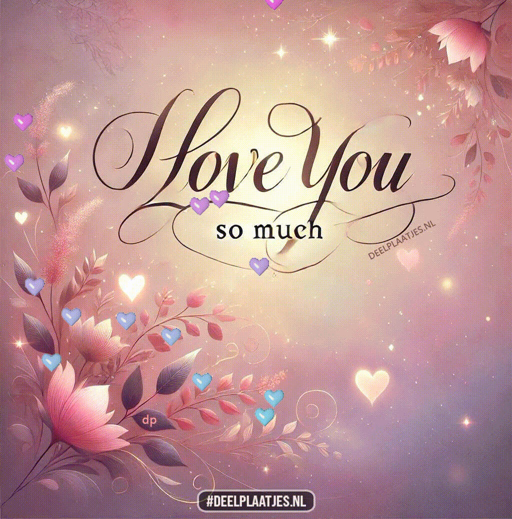 Gifplaatje I love you so much laat je hart spreken - plaatjes delen met WhatsApp of social media