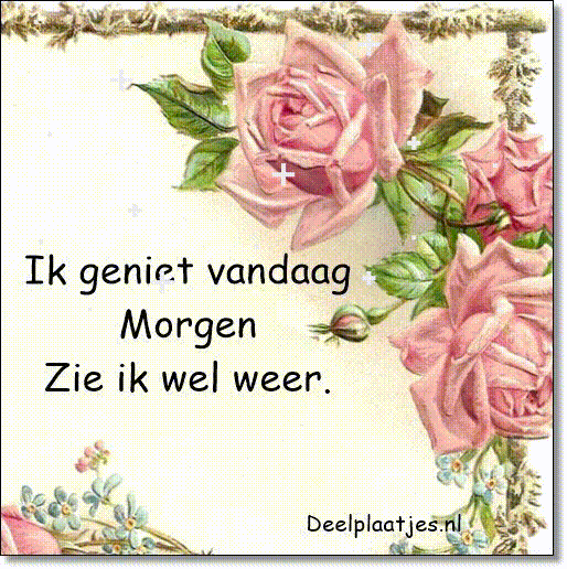 Gifplaatje Ik geniet vandaag. morgen zie ik wel weer - plaatjes delen ...