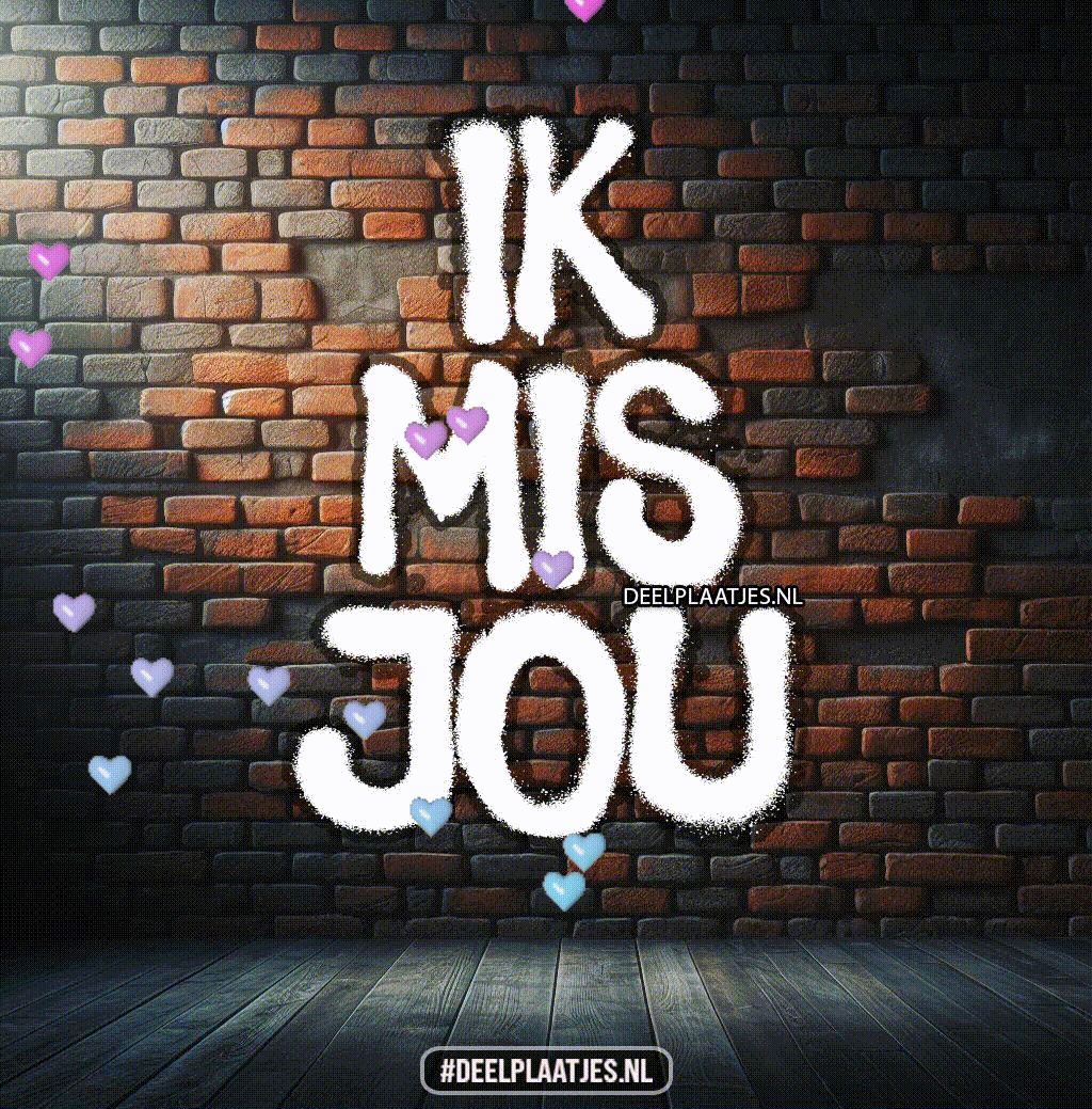 Gifplaatje Ik mis jou - plaatjes delen met WhatsApp of social media