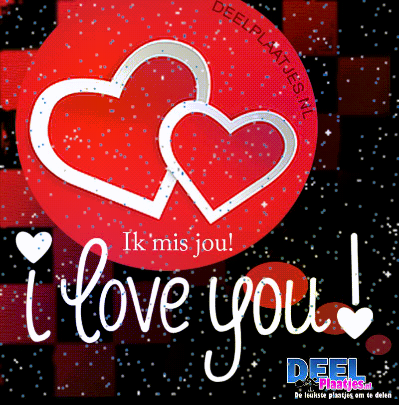 Gifplaatje Ik mis jou i love you - plaatjes delen met WhatsApp of ...