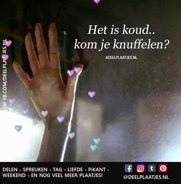 Gifplaatje Het is koud kom je knuffelen warme uitnodiging - Delen via ...