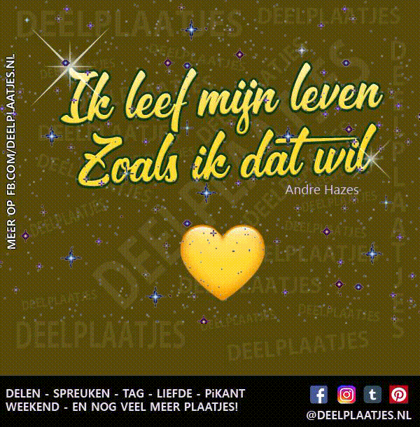 Gifplaatje Leef mijn leven - plaatjes delen met Whatsapp of social media