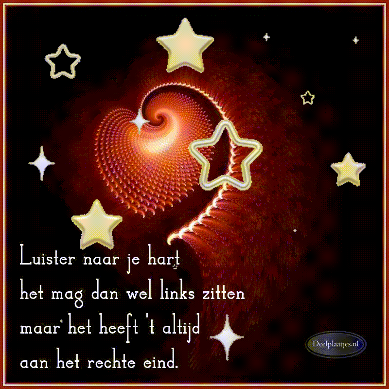 Gifplaatje Luister naar je hart - plaatjes delen met Whatsapp of social ...