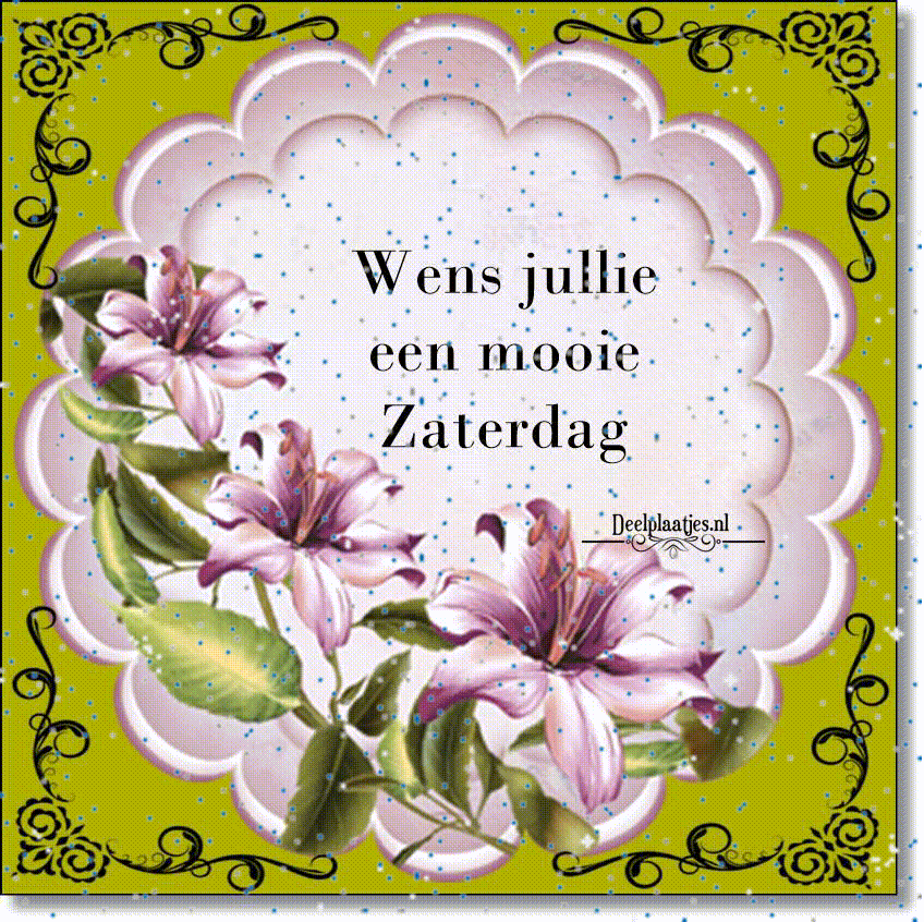 Gifplaatje Mooie zaterdag genieten van het weekend - Delen via WhatsApp