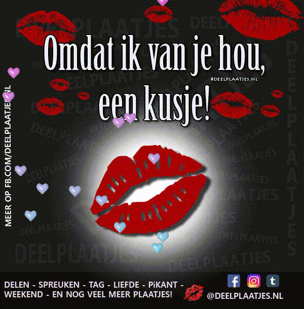 Gifplaatje Omdat ik van je hou - plaatjes delen met WhatsApp of social ...