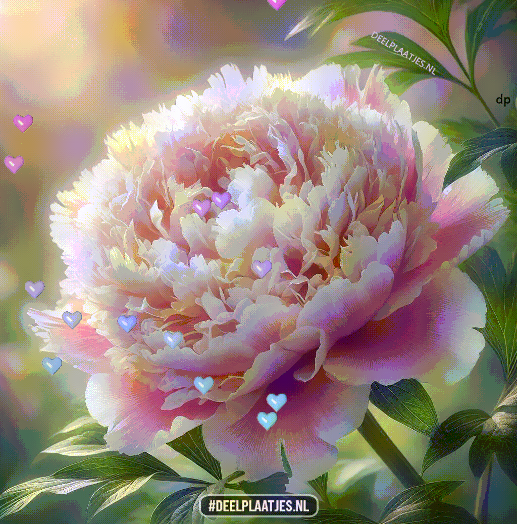 GIF image Peony love prosperity and happiness - share pictures via ...