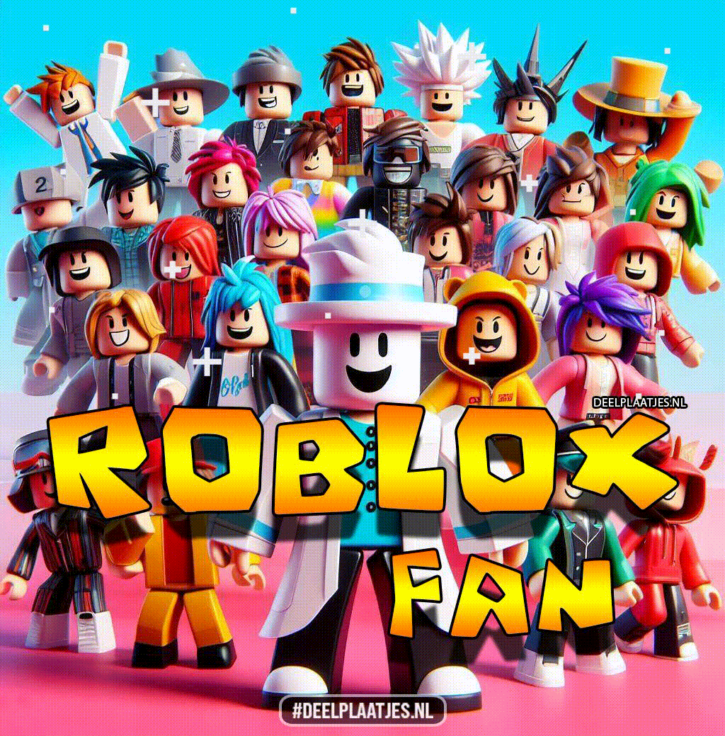 Gifplaatje Roblox fan - plaatjes delen met Whatsapp of social media