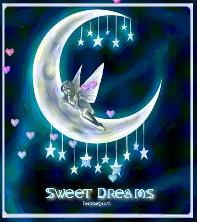 Gifplaatje Welterusten en sweet dreams voor vanavond - Delen via WhatsApp