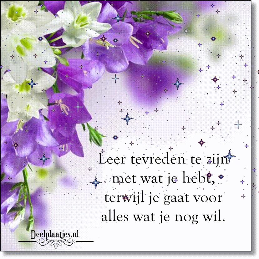 Gifplaatje Tevreden met wat je hebt - plaatjes delen met WhatsApp of ...