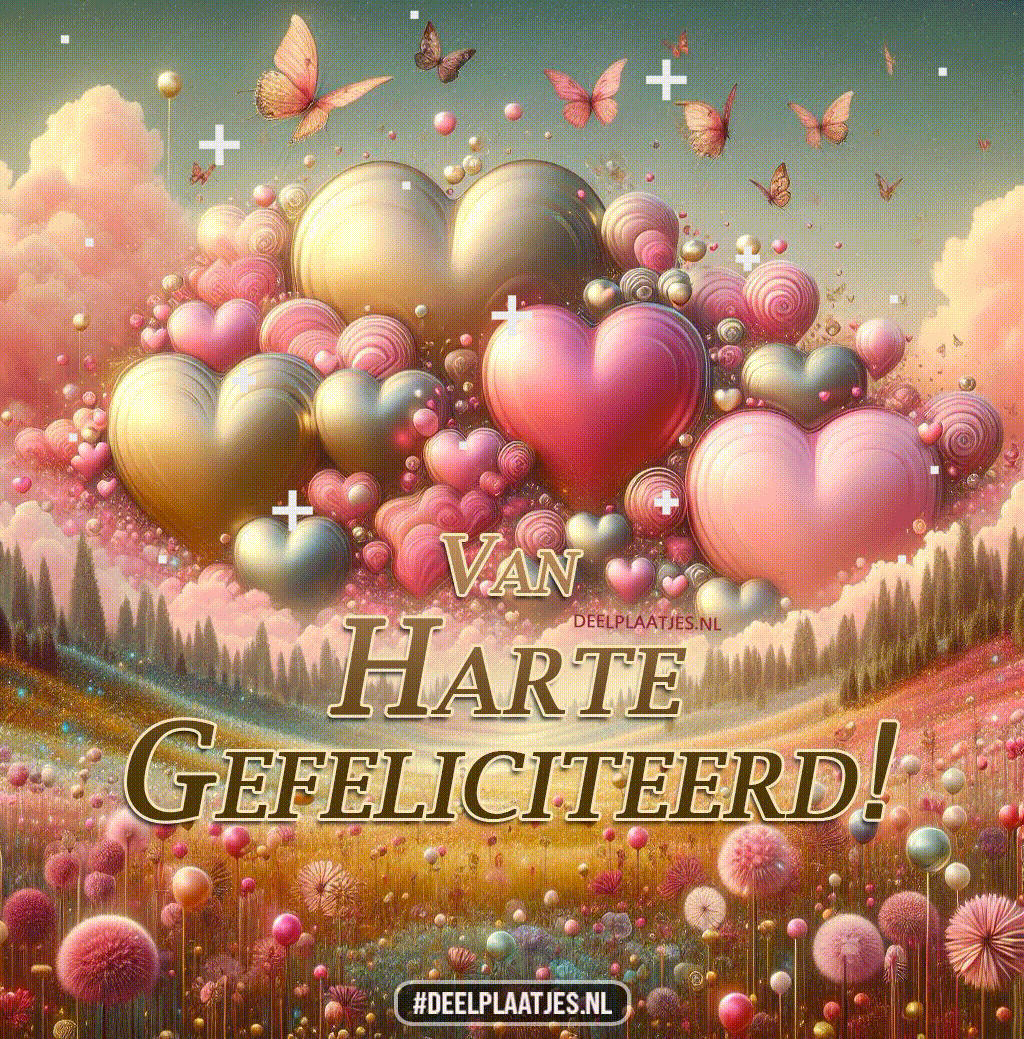 Gifplaatje Van harte - plaatjes delen met WhatsApp of social media