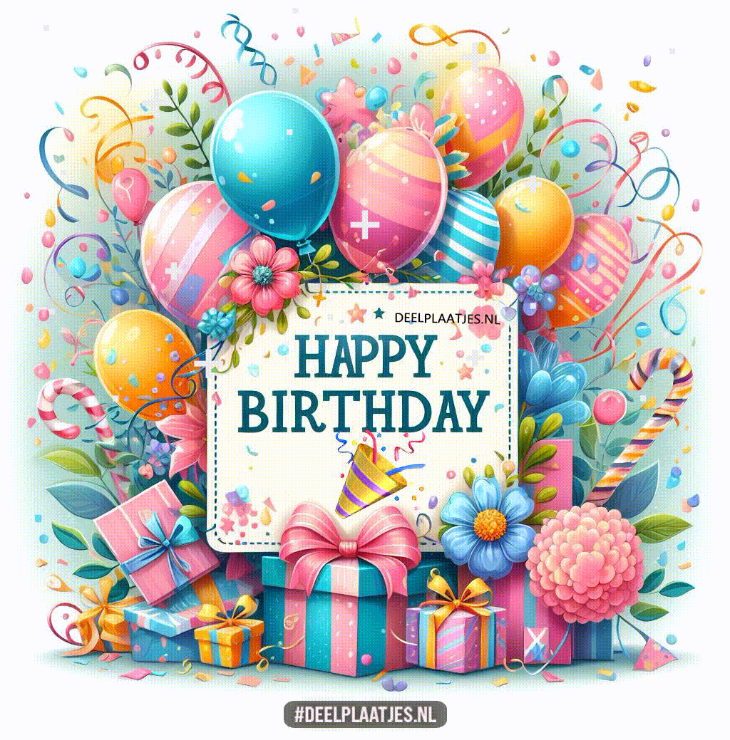 Verjaardag Ballonnen Gif Gelukkige Verjaardag Realistische Ballonnen