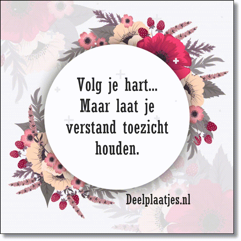 Gifplaatje Volg je hart 2 - plaatjes delen met Whatsapp of social media