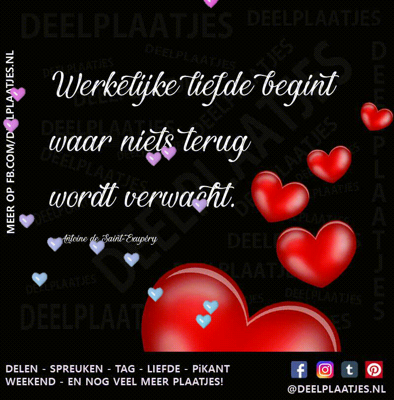 Gifplaatje Werkelijke liefde begint waar - plaatjes delen met WhatsApp ...