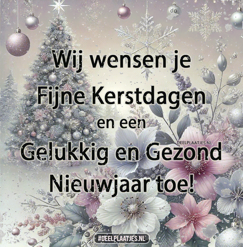 Gifplaatje Wij wensen je fijne kerstdagen en een gelukkig en gezond nieuwjaar toe - plaatjes ...